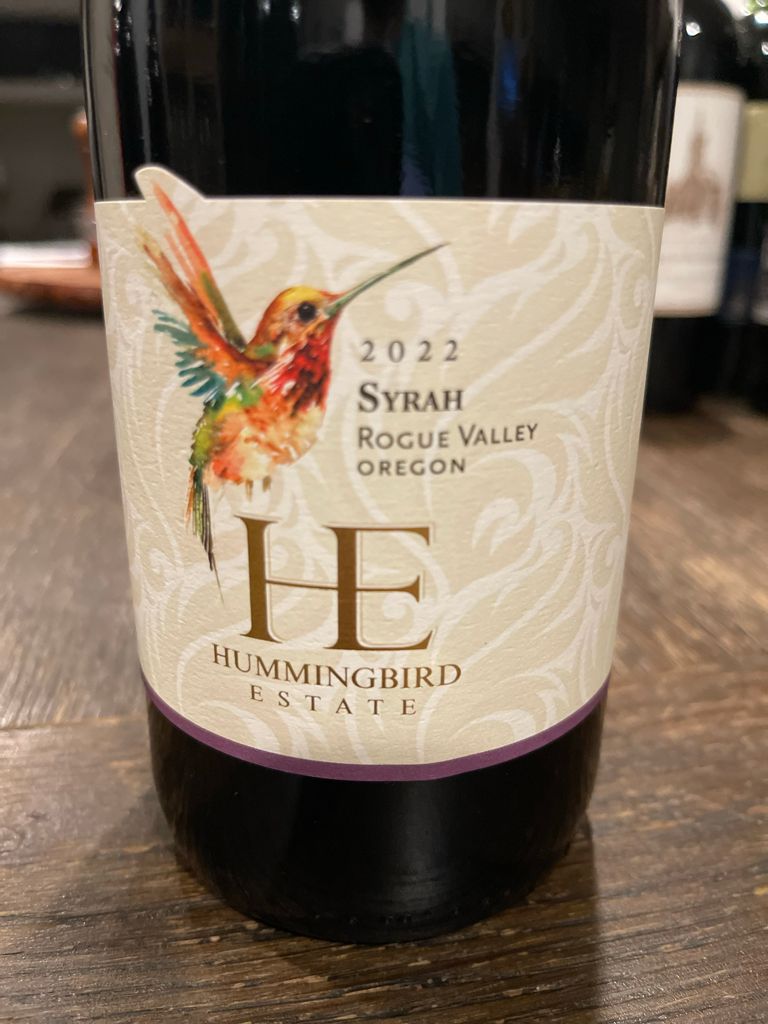 2023 Hummingbird Estates Syrah, USA, Oregon, Southern Oregon, Rogue ...