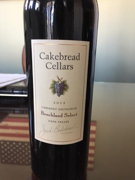 2012 Cakebread Cellars Cabernet Sauvignon Benchland Select, USA ...