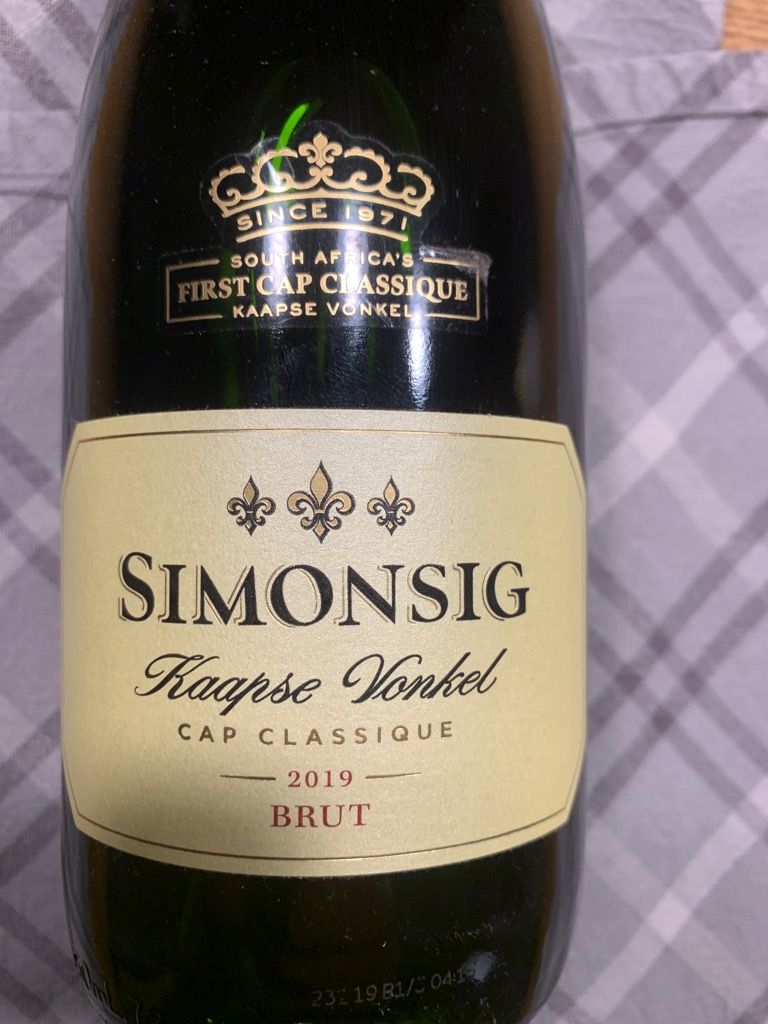 2019 Simonsig Kaapse Vonkel Brut Cap Classique, South Africa, Coastal ...