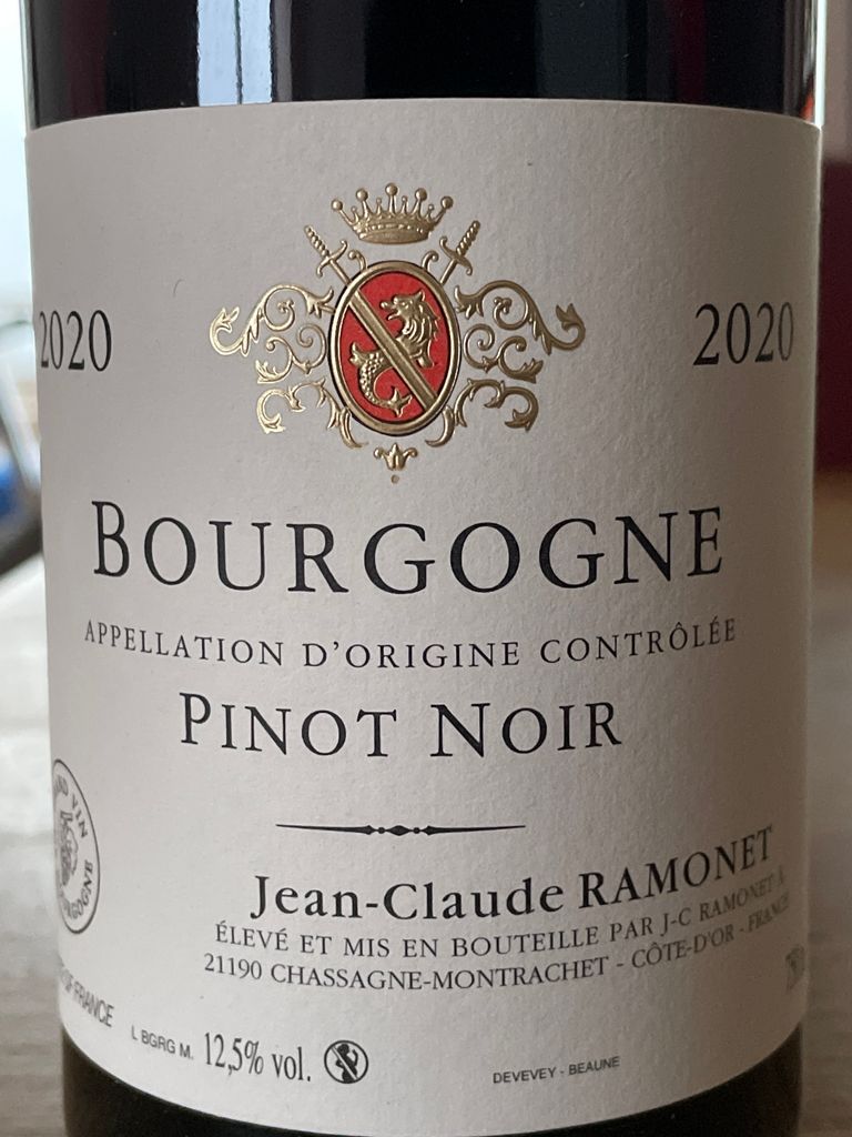 2020 Jean-Claude Ramonet Bourgogne, France, Burgundy, Bourgogne ...