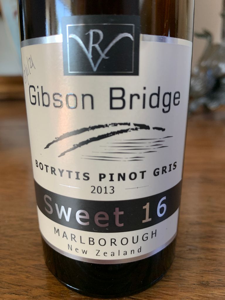 2014 Gibson Bridge Pinot Gris Sweet 16 Botrytis, New Zealand, South ...