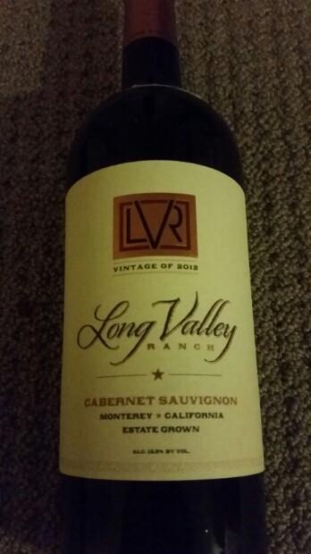 2013 Long Valley Ranch Cabernet Sauvignon Monterey County Unfined and ...