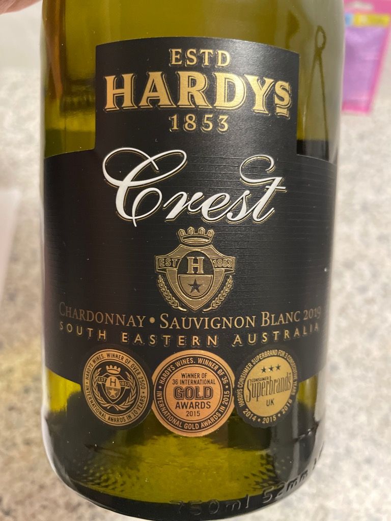 2019 Hardys Crest Chardonnay-Sauvignon Blanc, Australia, South Eastern ...