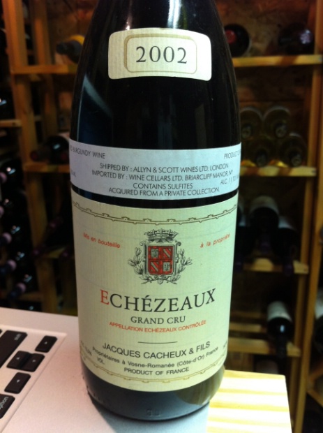 2002 Jacques Cacheux & Fils Echezeaux, France, Burgundy, Côte de Nuits ...