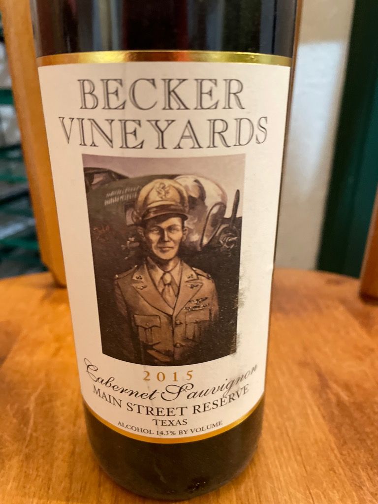 2015 Becker Vineyards Cabernet Sauvignon Main Street Reserve, USA ...