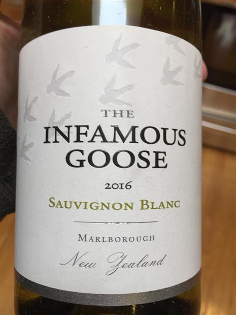 2016 Mother Goose Wines Sauvignon Blanc The Infamous Goose, New Zealand ...