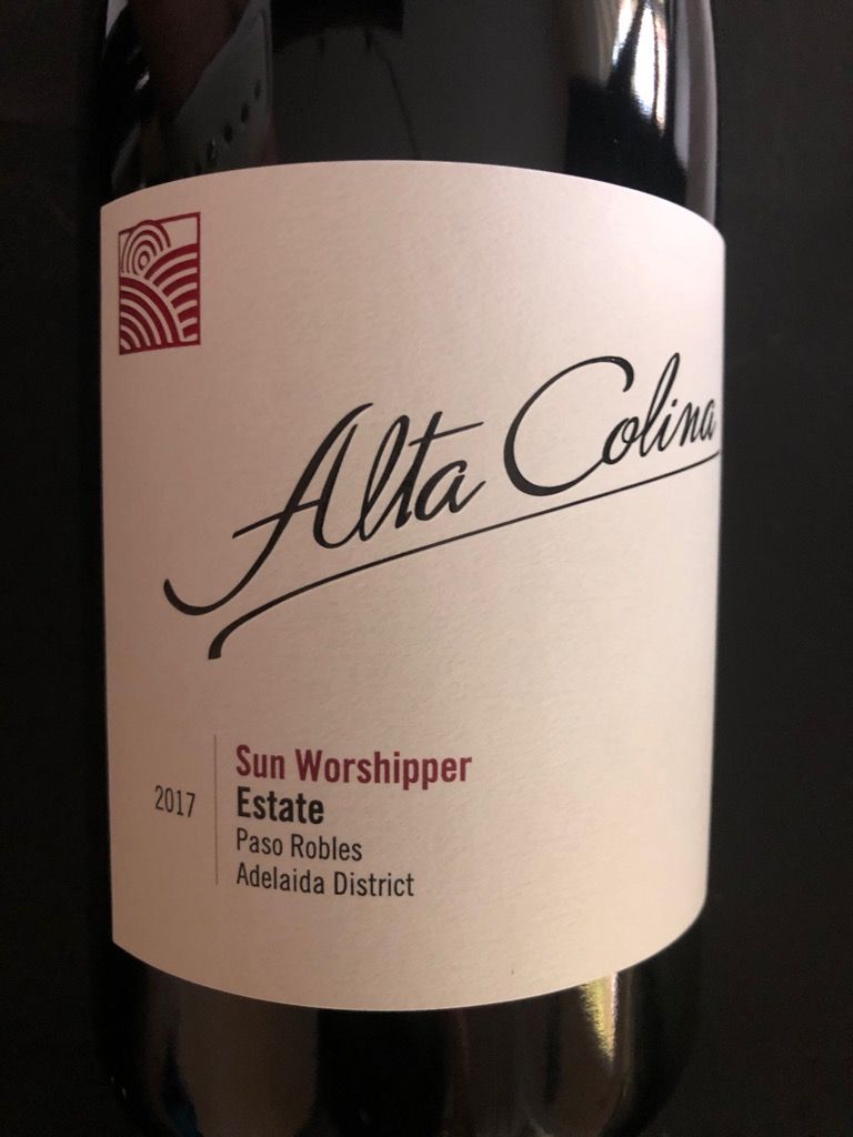 2017 Alta Colina Sun Worshipper, USA, California, Central Coast, Paso ...