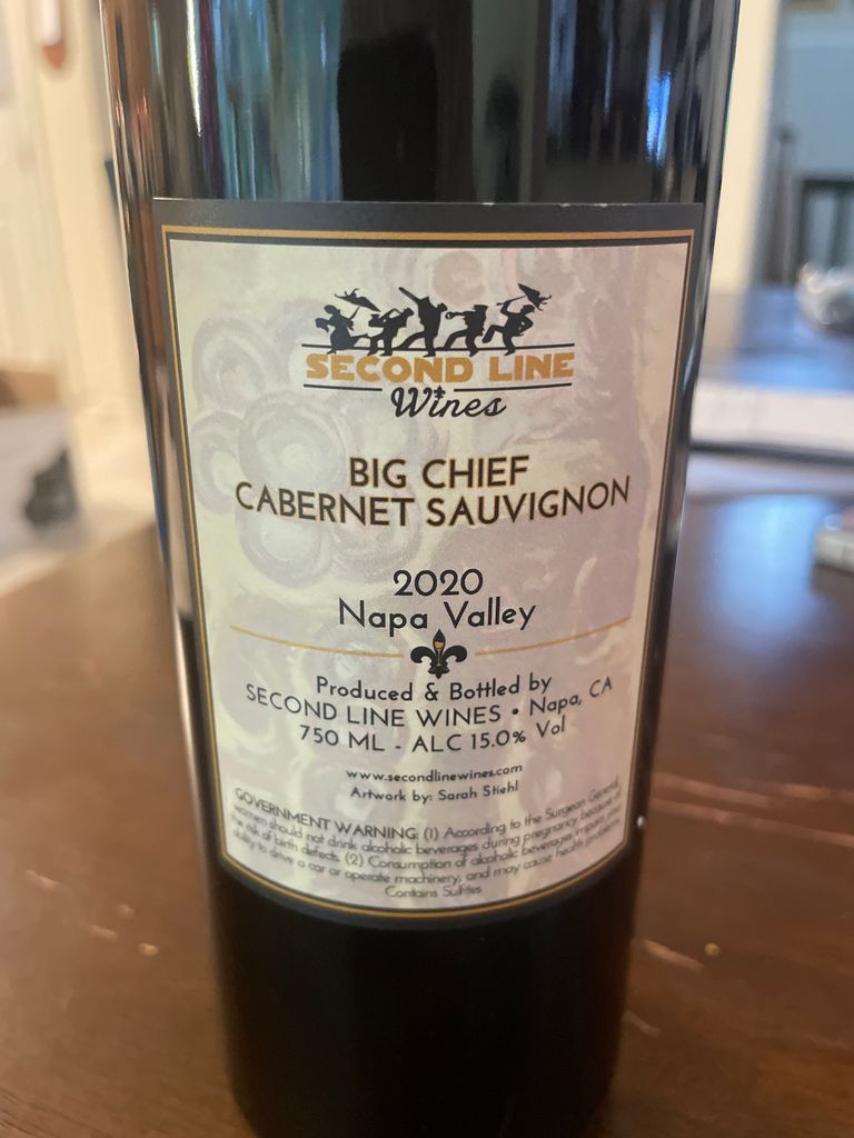 2020 Second Line Wines Cabernet Sauvignon Big Chief, USA, California ...