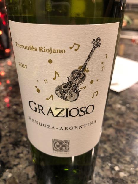 2019 Caligiore Torrontés Grazioso, Argentina, Mendoza, Lujan de Cuyo ...