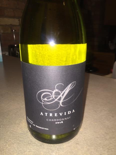 2016 Atrevida Chardonnay, Argentina, Mendoza - CellarTracker