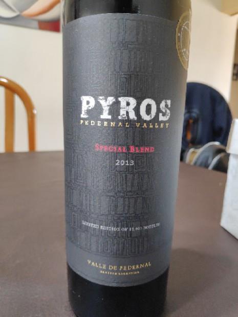 2013 Pyros Malbec Special Blend, Argentina, San Juan, Valle del ...