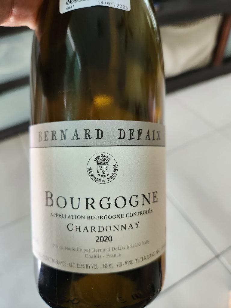 2020 Domaine Bernard Defaix Bourgogne Blanc, France, Burgundy ...