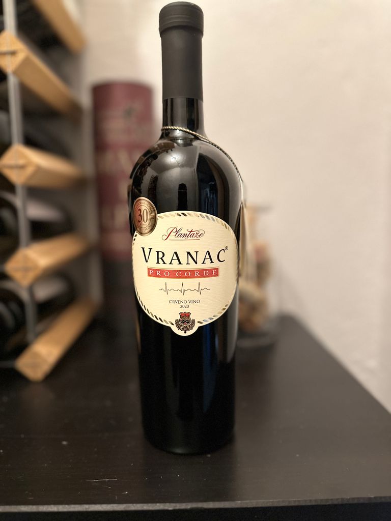 2020 Plantaže Vranac Pro Corde, Montenegro, Podgorica, Lake Skadar Valley - CellarTracker