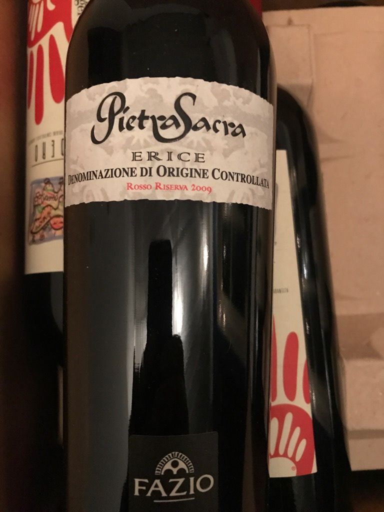 2013 Fazio Sicilia Pietra Sacra; Rosso Riserva; Erice DOC, Italy ...