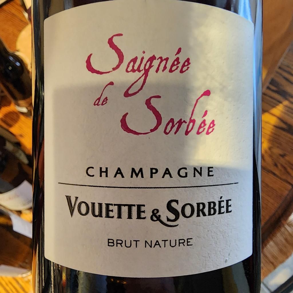 2019 Vouette et Sorbée Champagne Saignée de Sorbée Brut Nature, France ...