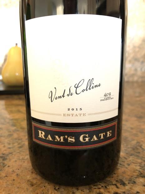 2015 Ram's Gate Vent de Colline Ram's Gate Estate, USA, California ...