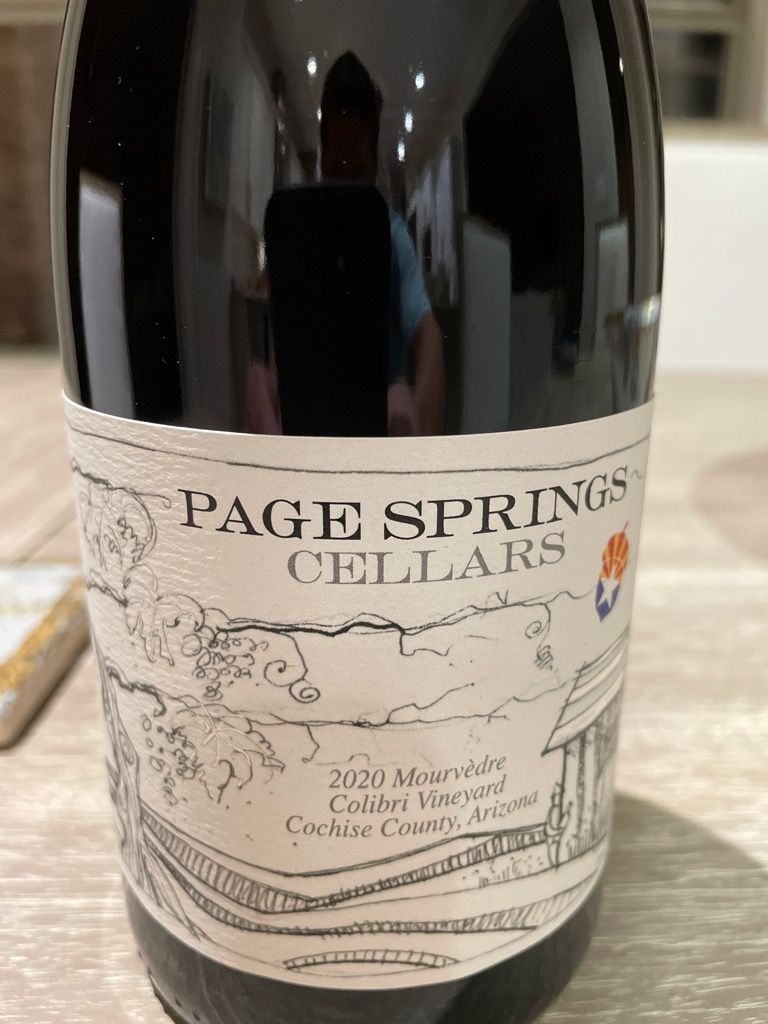 2020 Page Springs Cellars Mourvèdre Colibri Vineyard, USA, Arizona ...