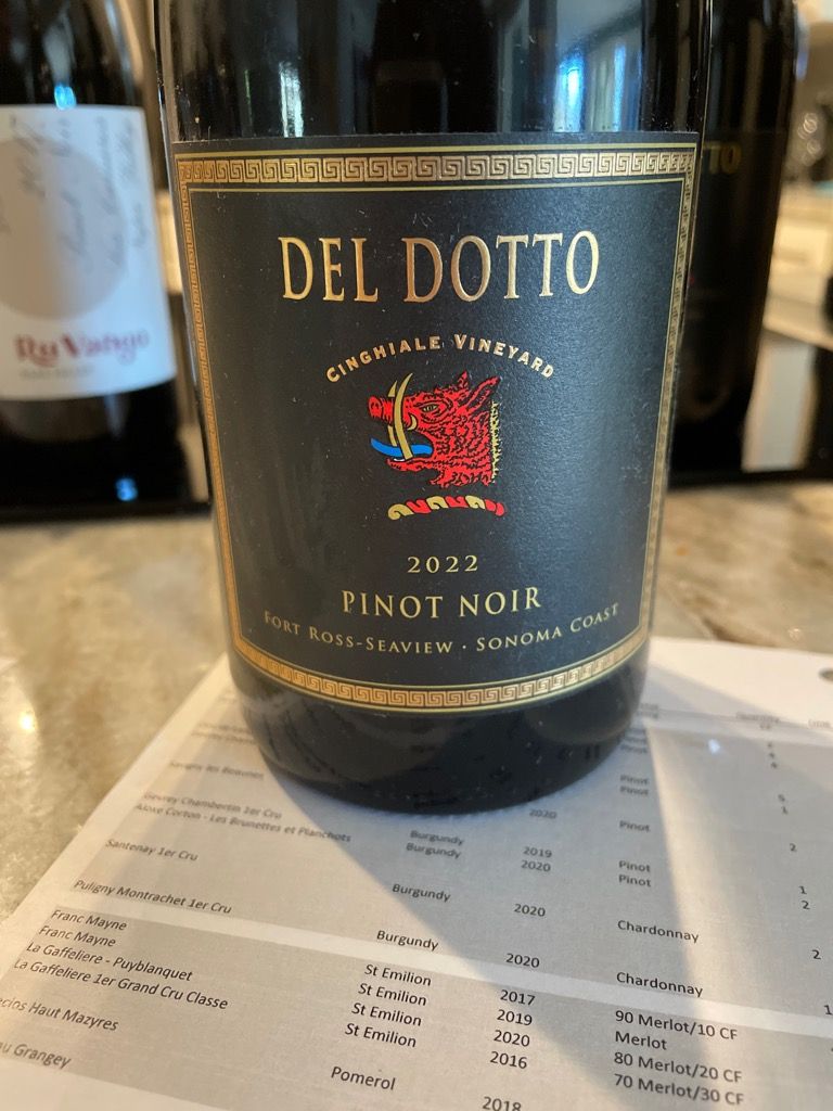 2022 Del Dotto Pinot Noir Family Reserve Cinghiale Vineyard, USA ...