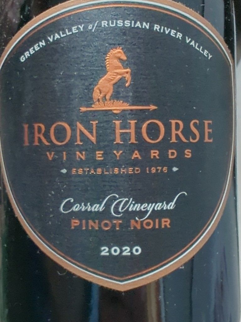 2020 Iron Horse Vineyards Pinot Noir Corral Vineyard, USA, California ...