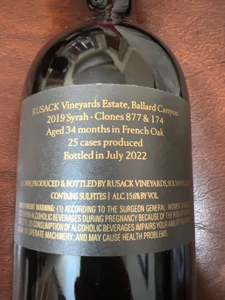 2018 Rusack Syrah Icon, USA, California, Central Coast, Ballard Canyon ...