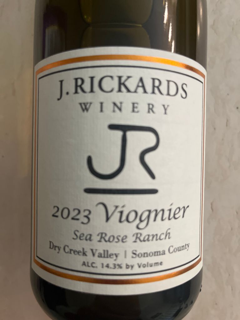 2023 J. Rickards Viognier Sea Rose Ranch, USA, California, Sonoma ...
