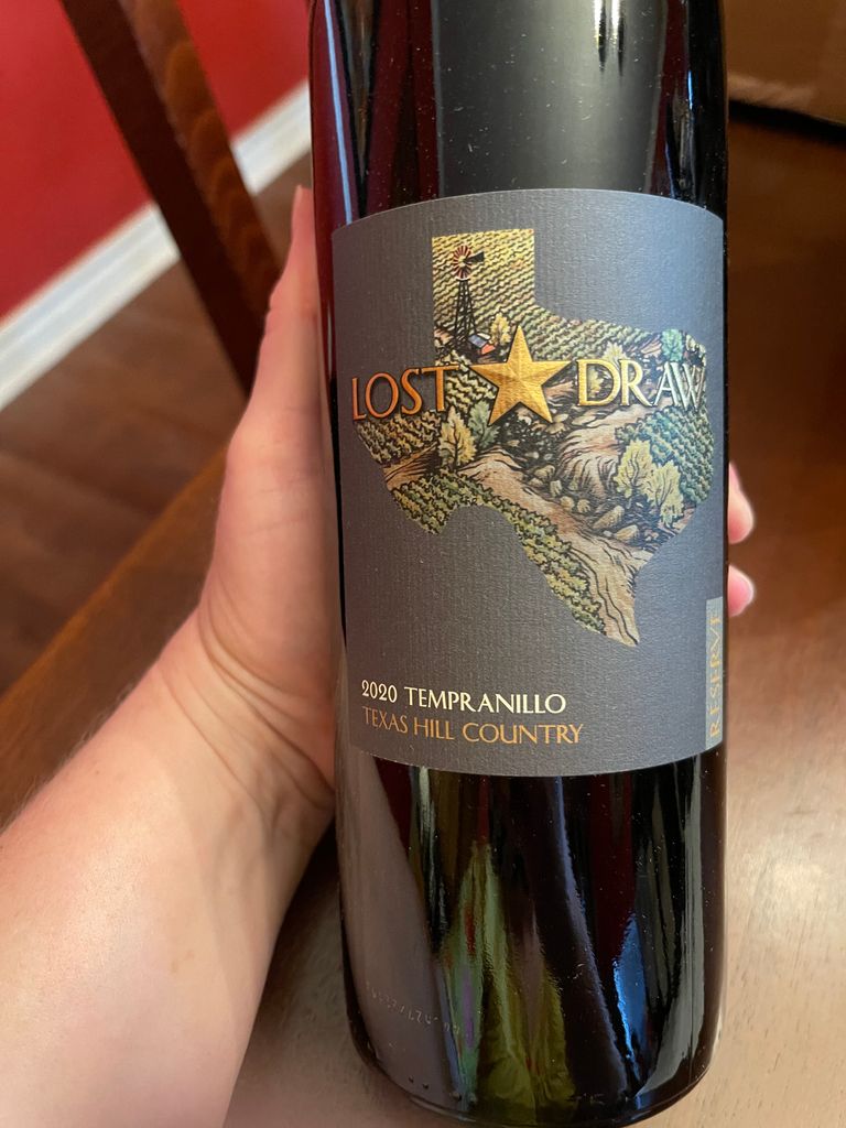 2020 Lost Draw Cellars Tempranillo Reserve, USA, Texas, Texas Hill ...