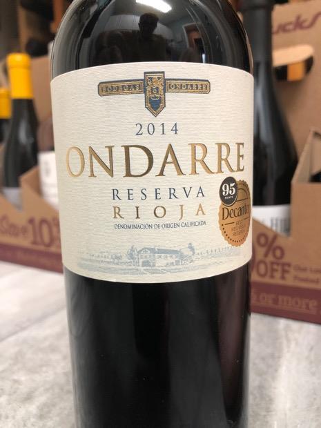 2014 Bodegas Ondarre Rioja Era Costana Reserva, Spain, La Rioja, Rioja ...