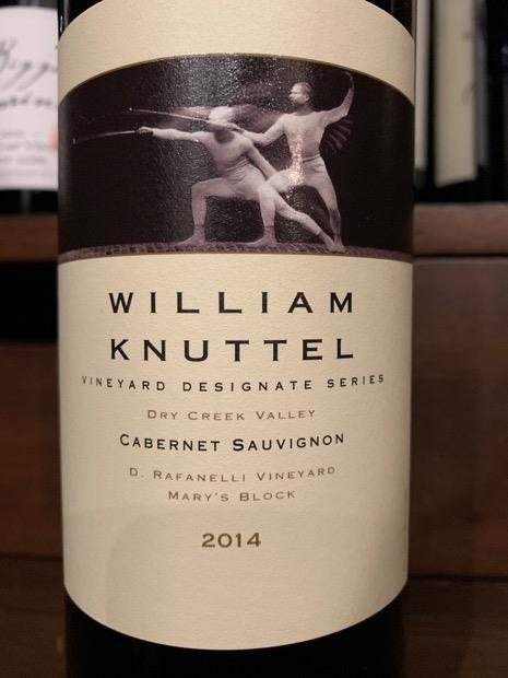 2014 William Knuttel Winery Cabernet Sauvignon Mary's Block Rafanelli ...