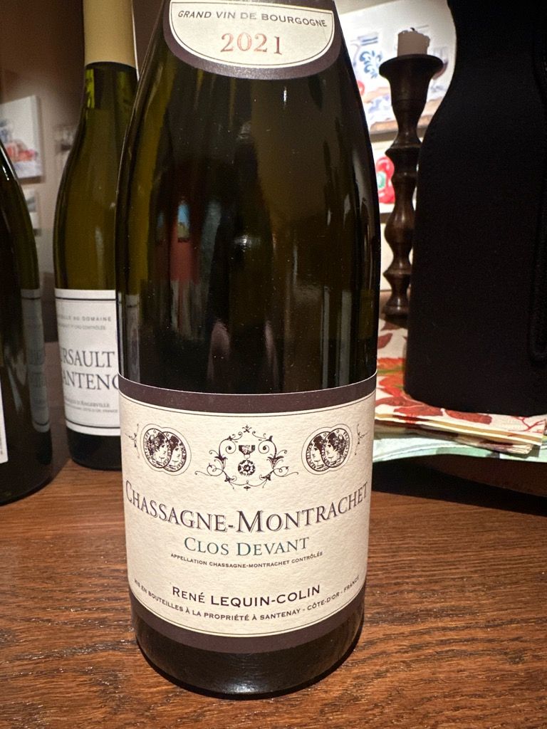 2022 Rene Lequin-Colin Chassagne-Montrachet Clos Devant, France ...