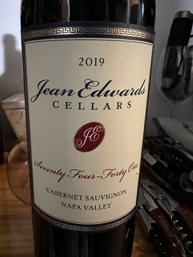 2019 Jean Edwards Cellars Cabernet Sauvignon Seventy Four - Forty One ...