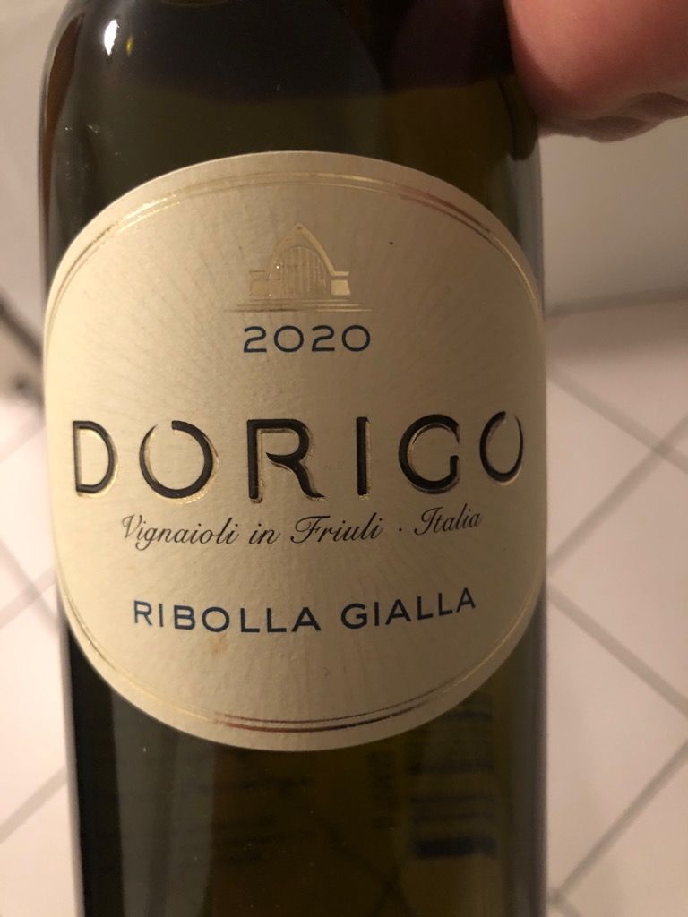 2020 Dorigo Friuli Colli Orientali Ribolla Gialla, Italy, Friuli ...