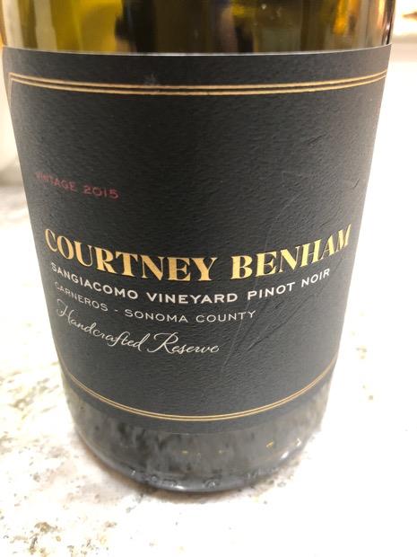 2015 Courtney Benham Pinot Noir Reserve Sangiacomo Vineyard, USA ...