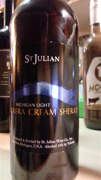 NV St. Julian Winery Michigan Light Solera Cream Sherry, USA, Michigan ...