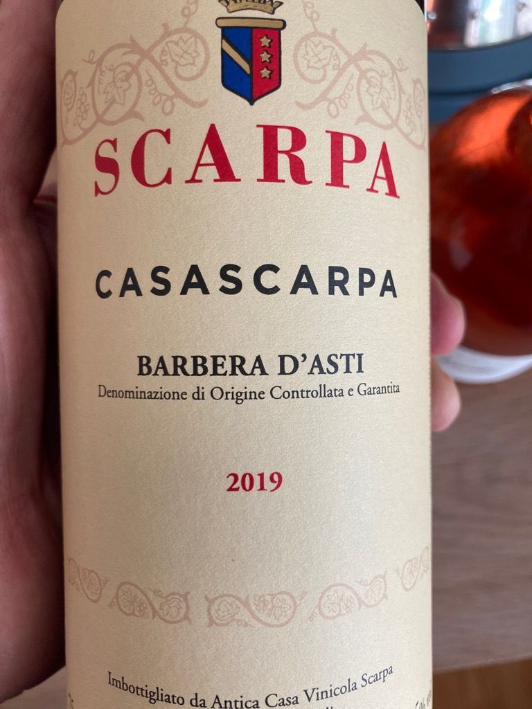 2019 Scarpa Barbera d'Asti Casascarpa, Italy, Piedmont, Asti, Barbera d ...