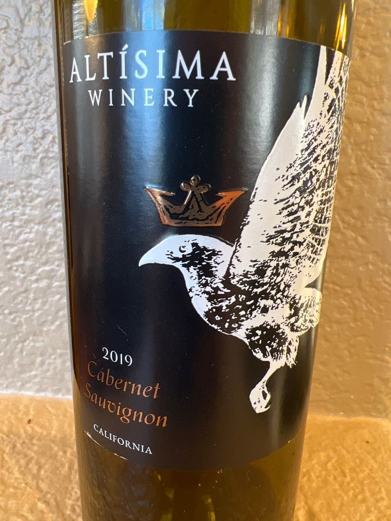 2019 Altisima Winery Cabernet Sauvignon, USA, California, South Coast ...