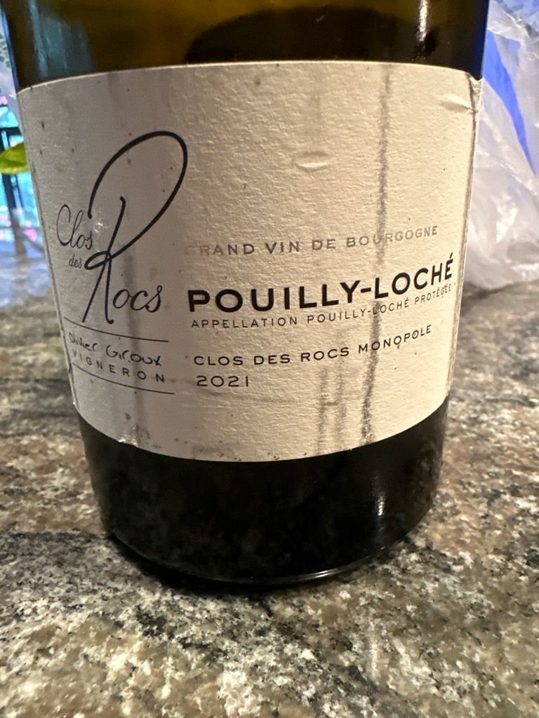 2021 Domaine Clos des Rocs Pouilly-Loché Clos des Rocs, France ...