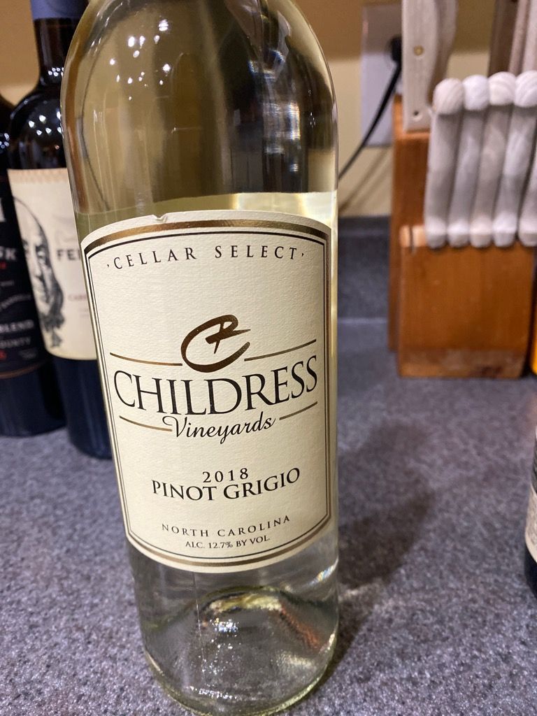 2017 Childress Vineyards Pinot Gris Cellar Select, USA, North Carolina ...
