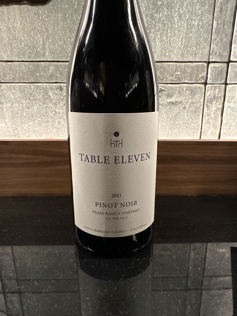 2021 Table Eleven Wines Pinot Noir Peake Ranch Vineyard, USA ...