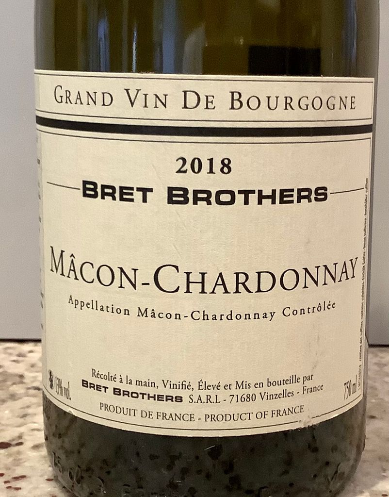 2022 Bret Brothers Mâcon-Chardonnay, France, Burgundy, Mâconnais, Mâcon ...