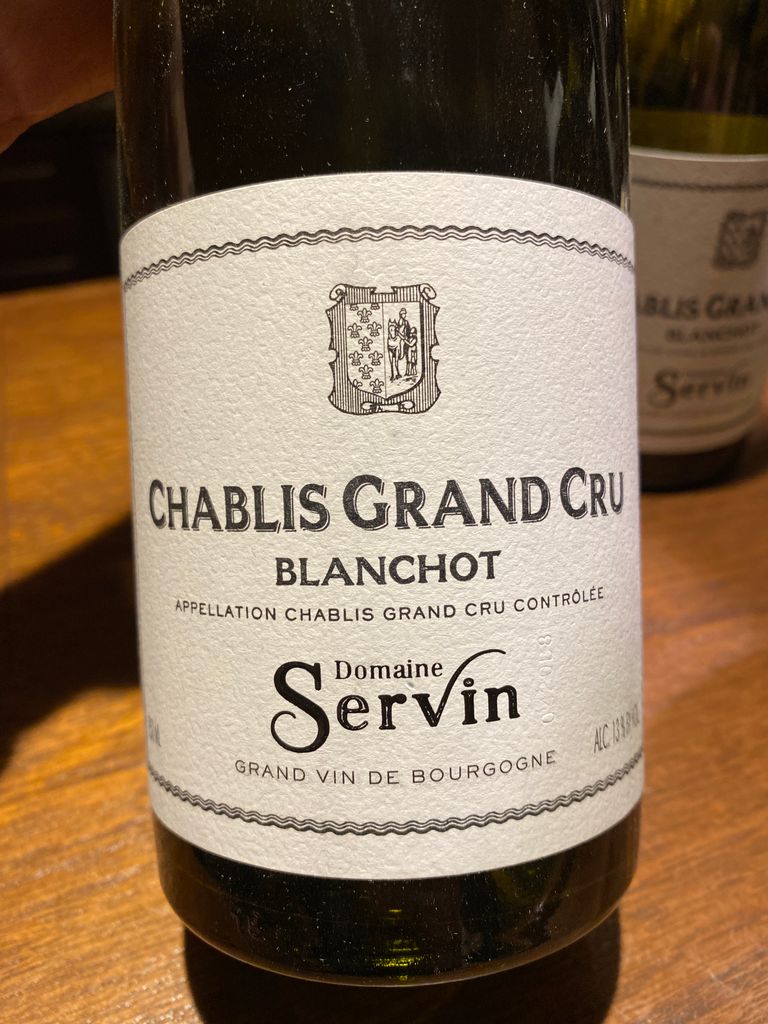 2018 Domaine Servin Chablis Grand Cru Blanchot, France, Burgundy ...