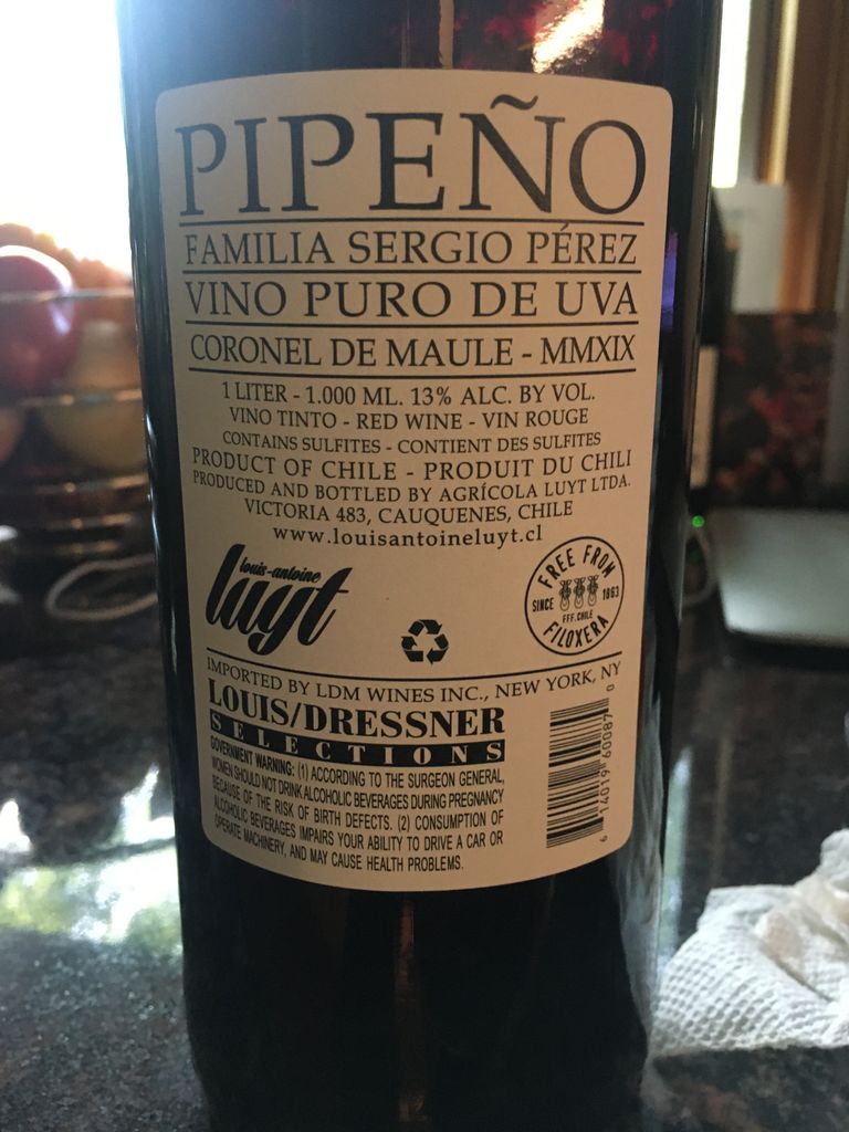 2019 Louis-Antoine Luyt País Pipeño Coronel de Maule, Chile, Maule ...