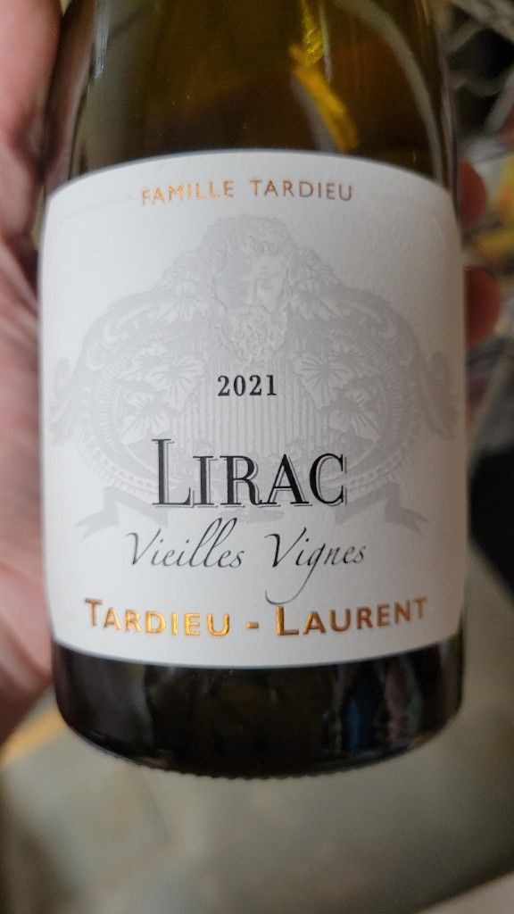2021 Tardieu-Laurent Lirac Blanc Vieilles Vignes, France, Rhône ...