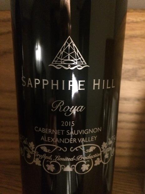 2015 Sapphire Hill Cabernet Sauvignon, USA, California, Sonoma County ...