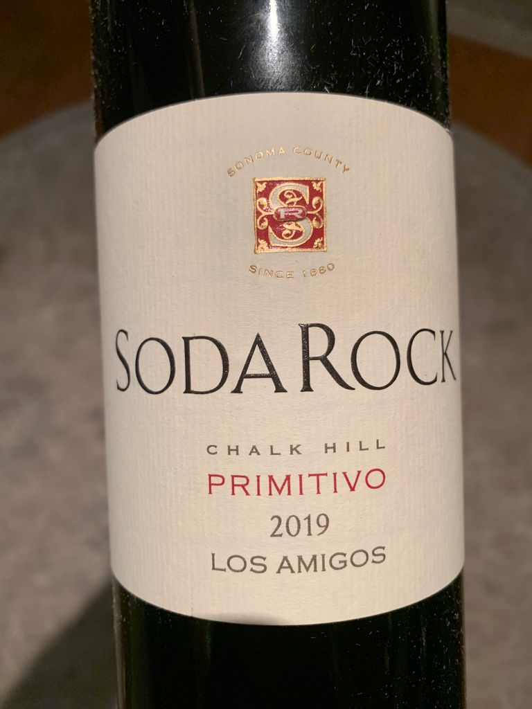 2019 Soda Rock Winery Primitivo Los Amigos, USA, California, Sonoma ...
