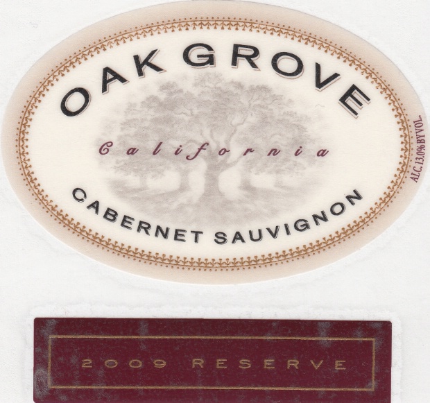 2009 Oak Grove Cabernet Sauvignon Reserve, USA, California, Central ...