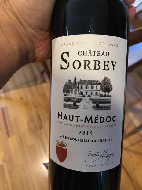 2015 Château Sorbey, France, Bordeaux, Médoc, Haut-Médoc - CellarTracker