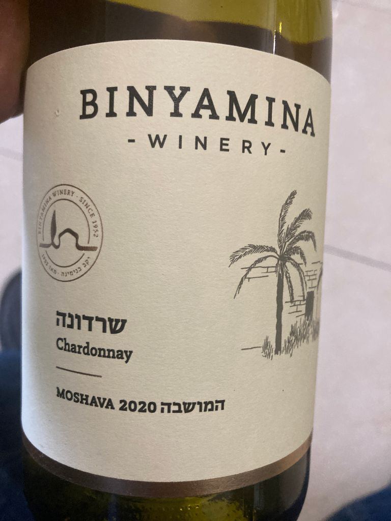 2021 Binyamina Chardonnay Ha'Moshava Upper Galilee / Judean Hills ...