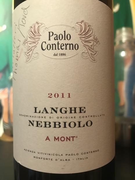 2011 Paolo Conterno Langhe Nebbiolo A Mont, Italy, Piedmont, Langhe ...