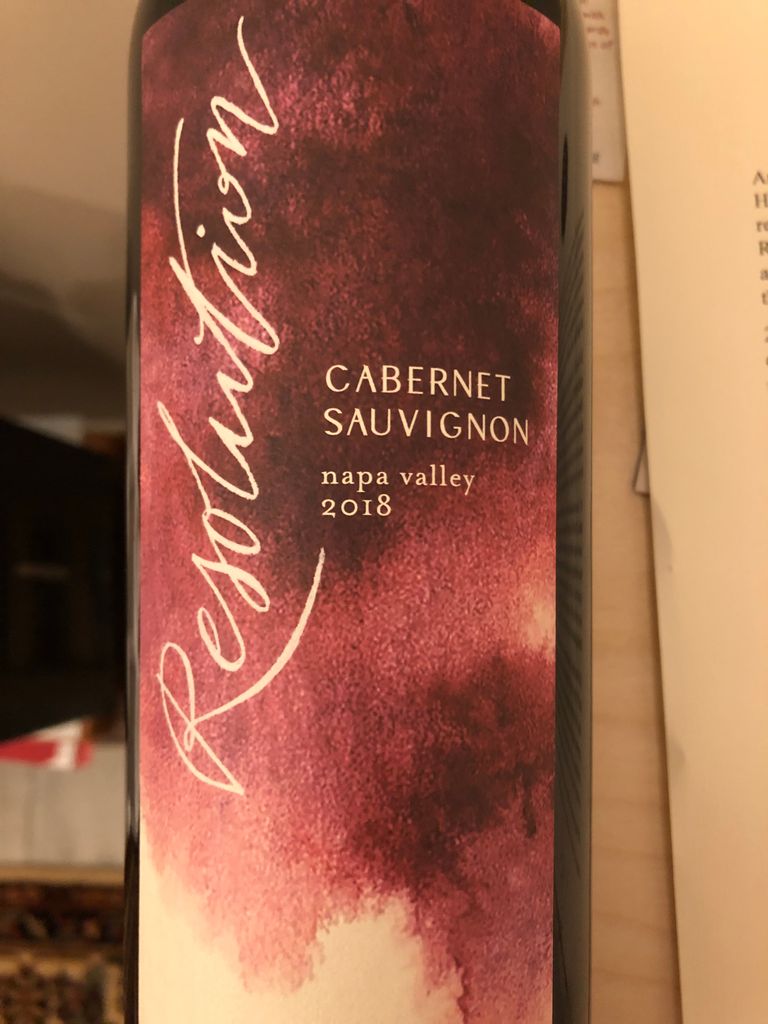 2018 Resolution Wines Cabernet Sauvignon, USA, California, Napa Valley ...