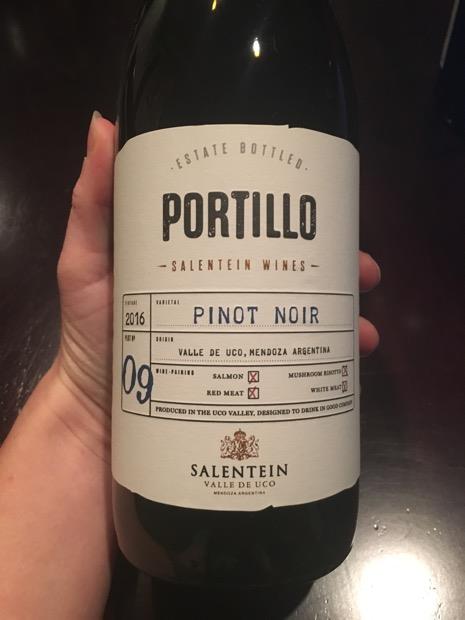 2016 Portillo Pinot Noir, Argentina, Mendoza - CellarTracker